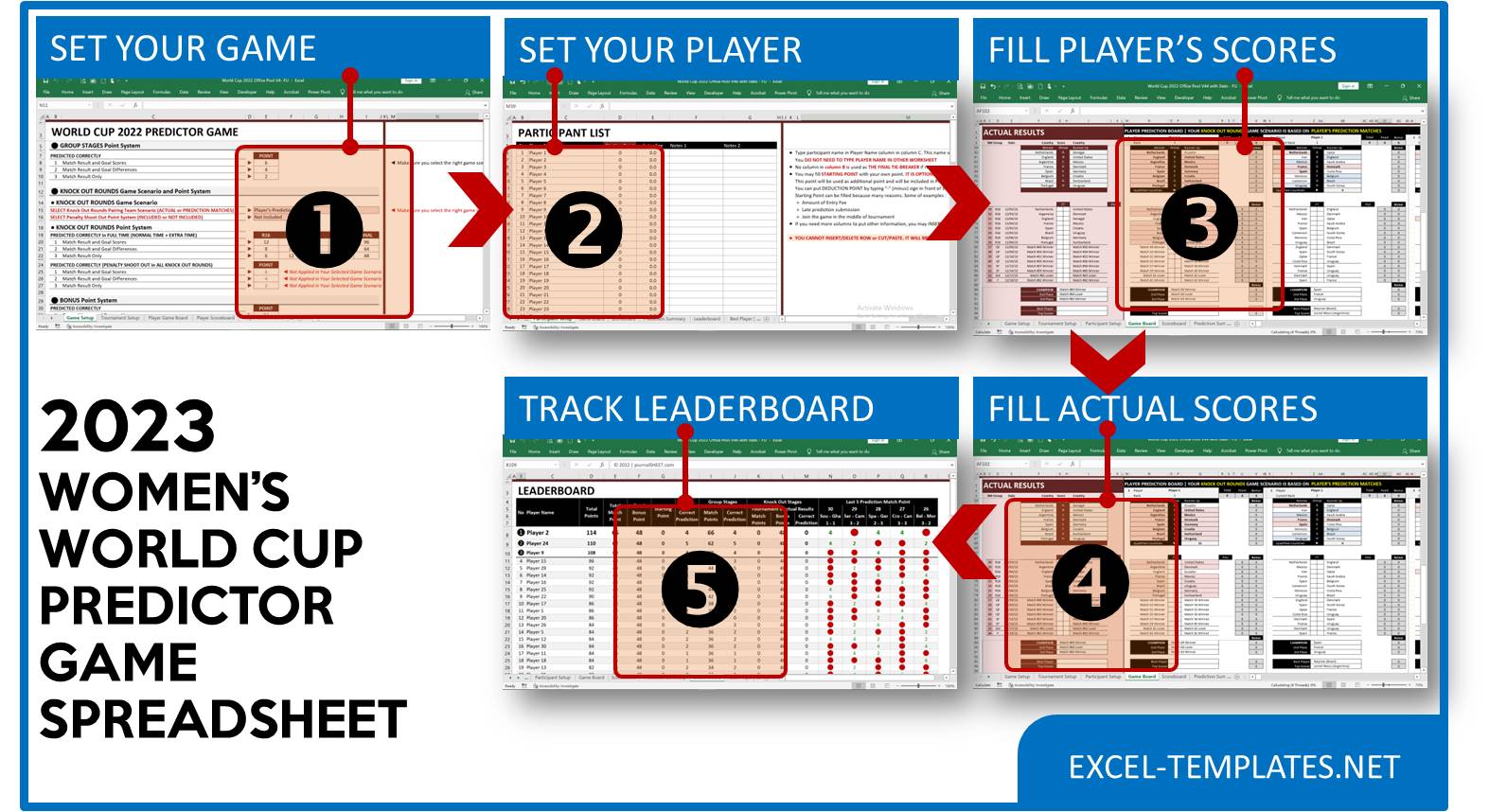 2023 FIFA Women’s World Cup Predictor Game Template » Excel Templates