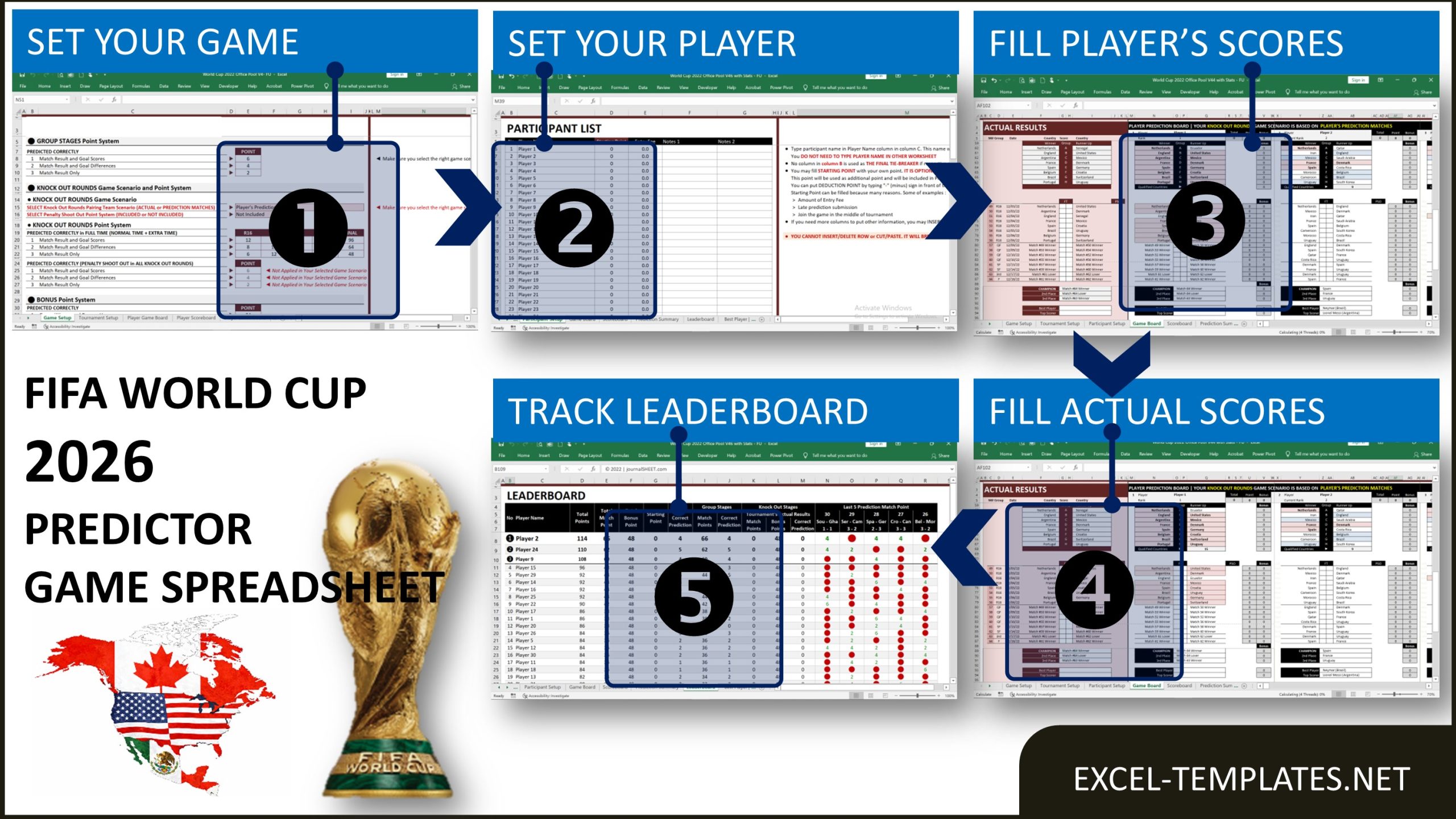 World Cup 2026 Predictor Game Template » Excel Templates